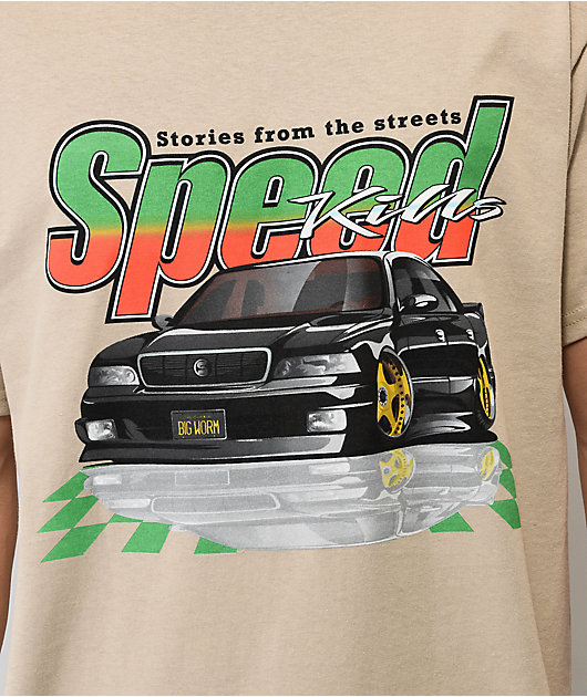 Speed Kills Rally Up Natural T-Shirt | Zumiez