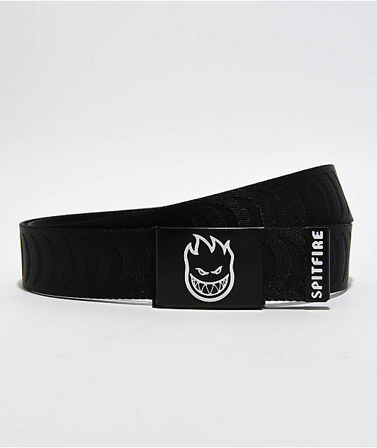 Spitfire Bighead Crescent Black Web Belt | Zumiez