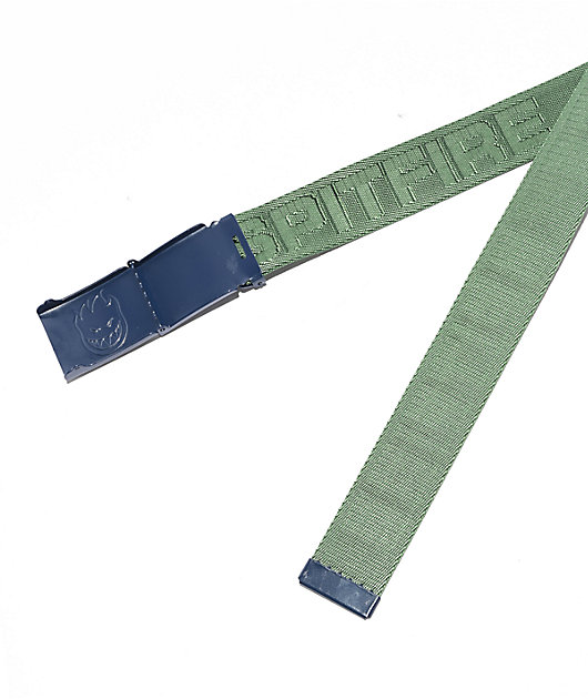 Spitfire Classic 87 Green, Navy & Red Web Belt | Zumiez