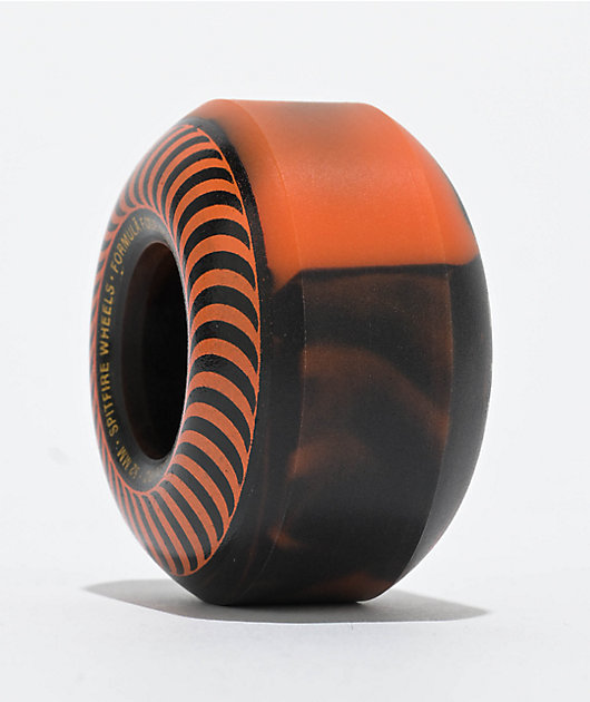 Spitfire Formula Four Classic Swirl Black & Orange 52mm 99a Skateboard ...