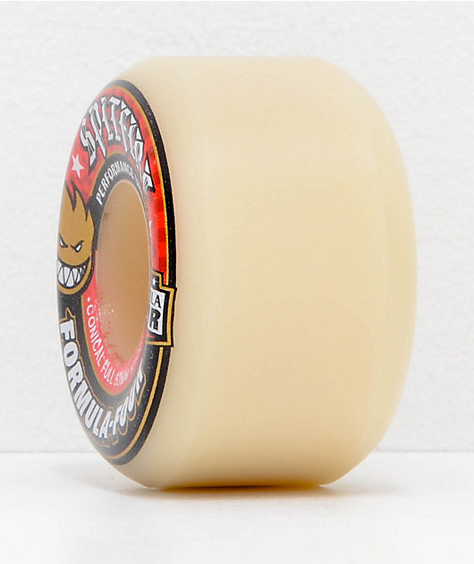 White/Red Spitfire Wheels F4 Conical Full 53mm 101a Set of 4 Authentic ...