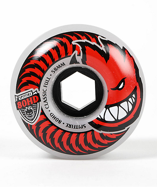 Spitfire Full 80HD 58mm White Skateboard Wheels | Zumiez