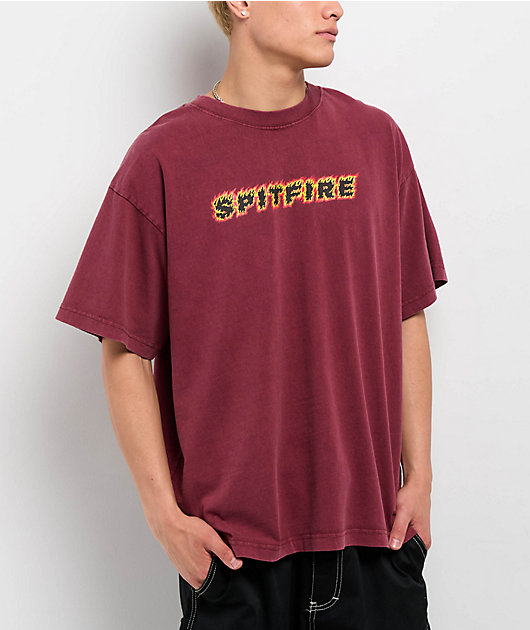 Spitfire OG Classic Flame Red Wash T-Shirt | Zumiez