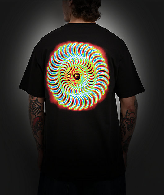 Spitfire Radioactive Swirl Black T-Shirt | Zumiez