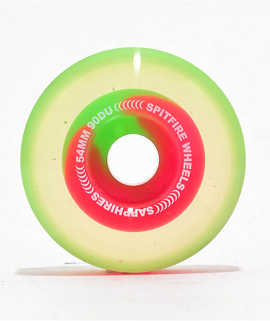 Spitfire Sapphires Formula Four 54mm 90a Neon Pink & Green Radial ...