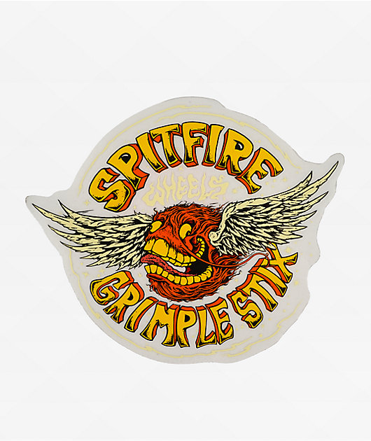 Spitfire x Grimple Stix Flying Grimple Sticker | Zumiez