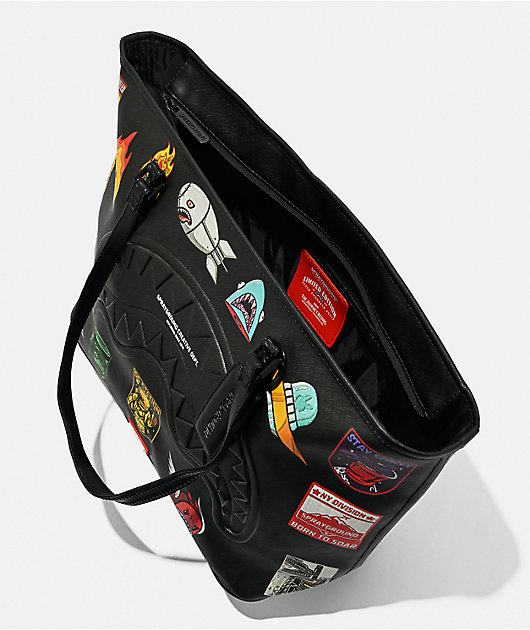 Sprayground Cargo Patches Black Tote Bag | Zumiez