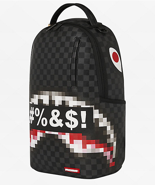 Sprayground Censored Black Checker Backpack | Zumiez