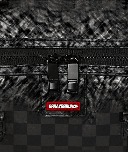 Sprayground Censored Black Checker Duffle Bag | Zumiez