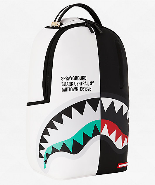 Sprayground Central Split Black & White Backpack | Zumiez