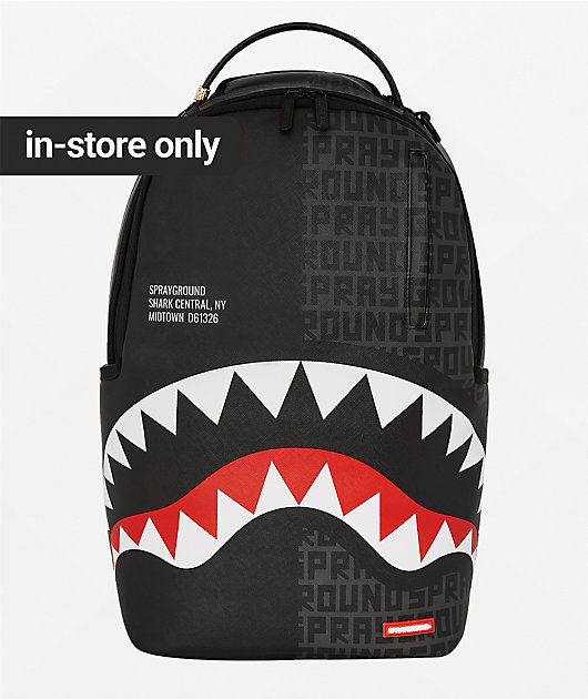 Sprayground Central Split Black Backpack | Zumiez