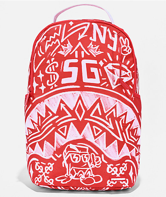 Sprayground Graffiti Wall Red Backpack | Zumiez