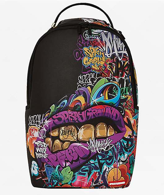 Sprayground Half Graffiti Black Backpack | Zumiez