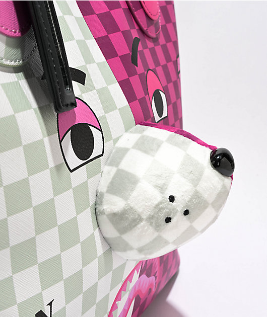 Sprayground Ive Got Options Moneybear Pink & Cream Tote Bag | Zumiez