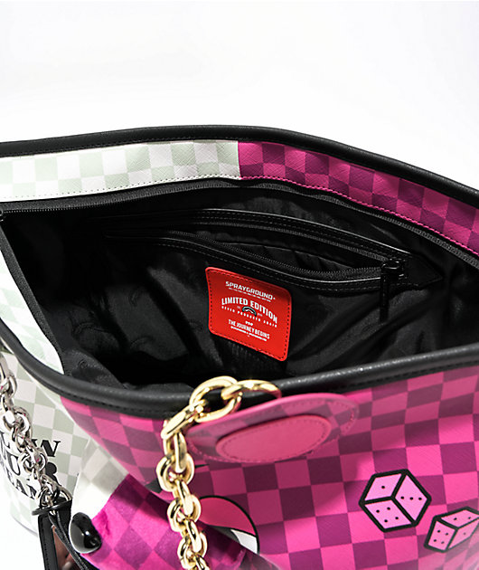 Sprayground Ive Got Options Moneybear Pink & Cream Tote Bag | Zumiez