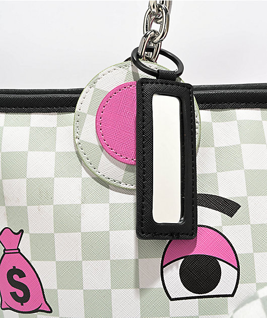 Sprayground Ive Got Options Moneybear Pink & Cream Tote Bag | Zumiez