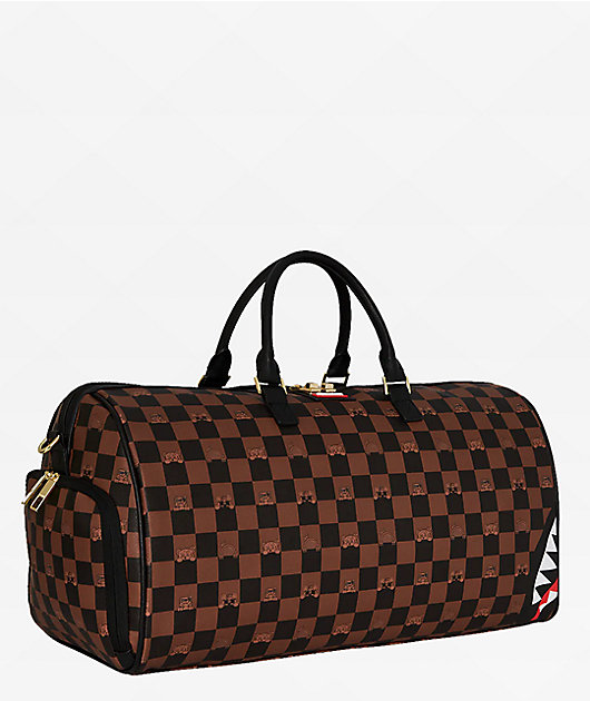 Sprayground Peeking Character Checker Duffle Bag | Zumiez