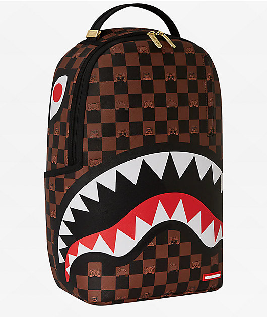 Sprayground Peeking Checker Brown Backpack | Zumiez