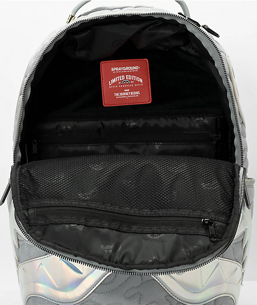 Sprayground Quilted Northern DLX Grey Backpack | Zumiez