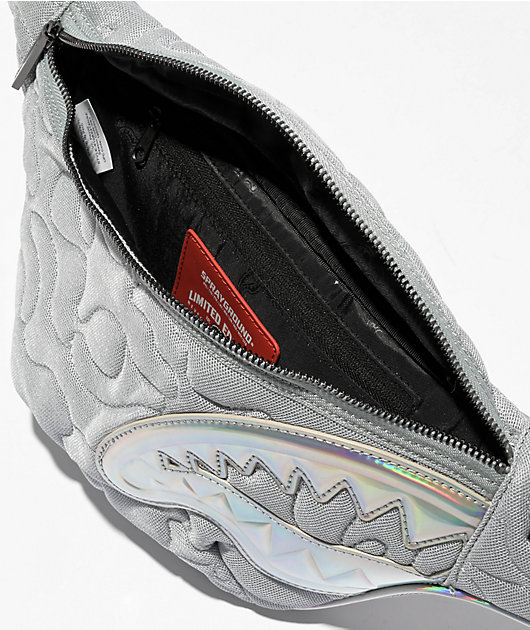 Sprayground Quilted Northern Grey Fanny Pack | Zumiez