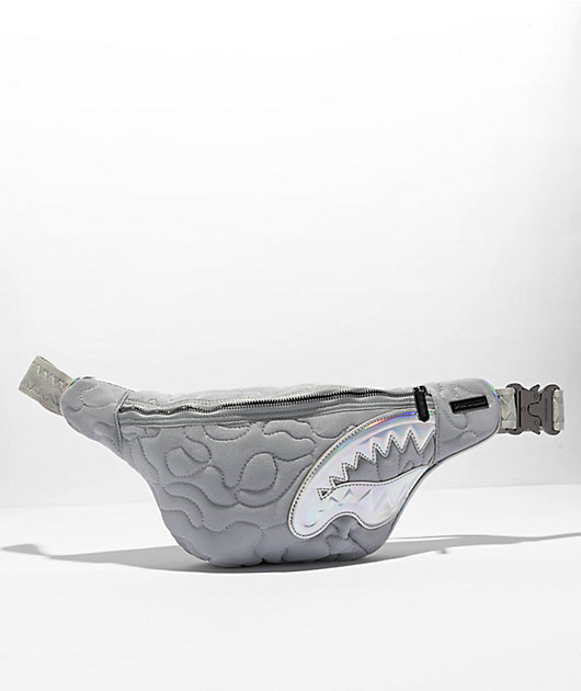 Sprayground Quilted Northern Grey Fanny Pack | Zumiez
