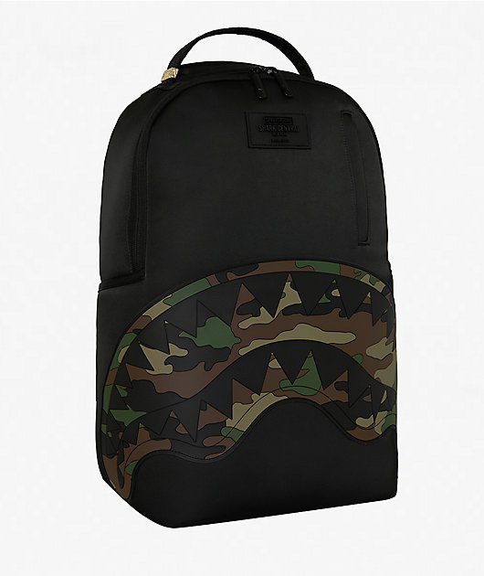 Sprayground Shark Central Black Camo Backpack | Zumiez