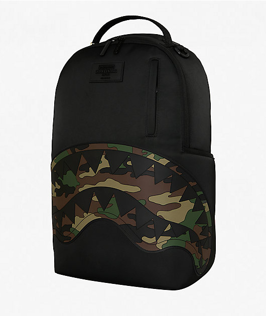 Sprayground Shark Central Black Camo Backpack | Zumiez