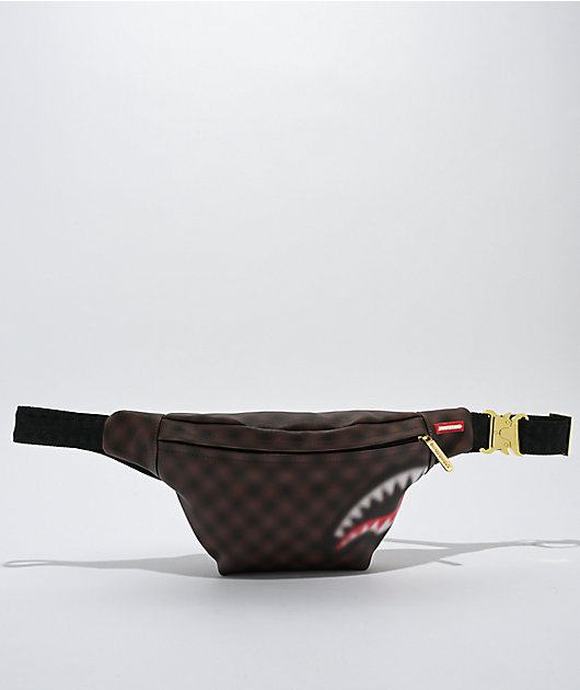 Sprayground Sharks In Paris Blur Brown Fanny Pack | Zumiez