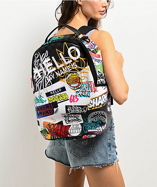 Sprayground Tagged Hello World V14 Backpack | Zumiez