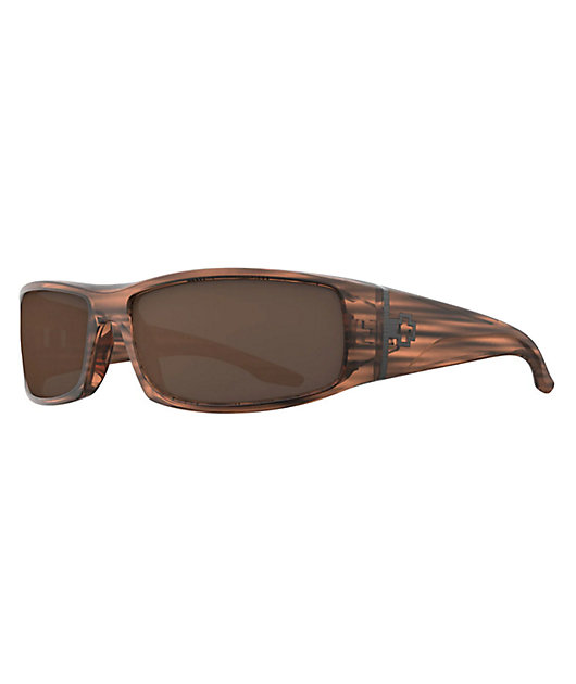 Spy Cooper Brown Stripe Tortoise & Happy Bronze Sunglasses | Zumiez