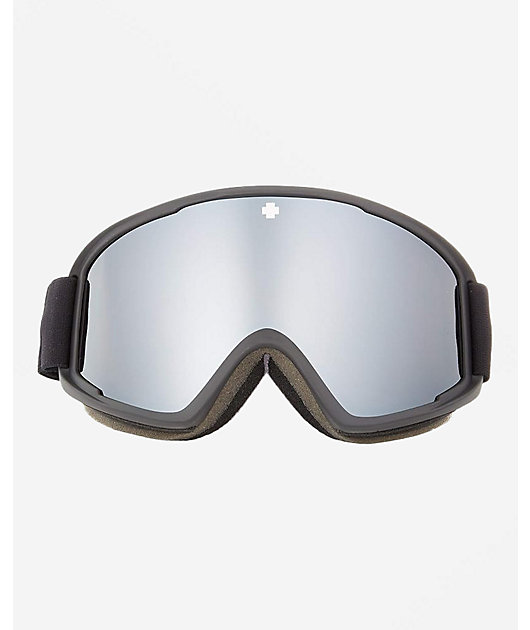 Spy Crusher Elite Matte Black & Silver Mirror Snowboard Goggles | Zumiez