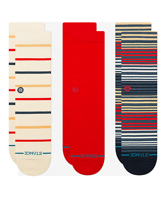 Stance Boardwalk 3 Pack Crew Socks | Zumiez