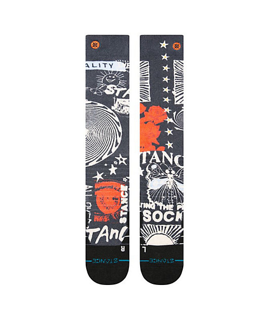 Stance Brand Love OTC Black Snowboard Socks | Zumiez