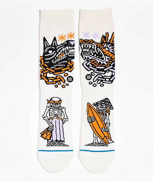 Stance DJ Clash Cream Crew Socks | Zumiez