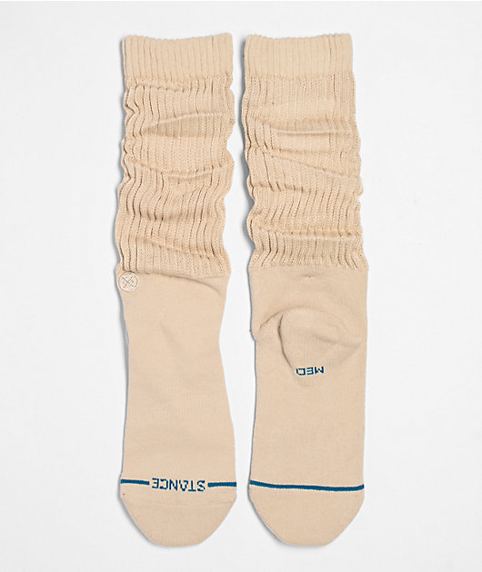 Stance Icon Natural Slouch Crew Socks | Zumiez