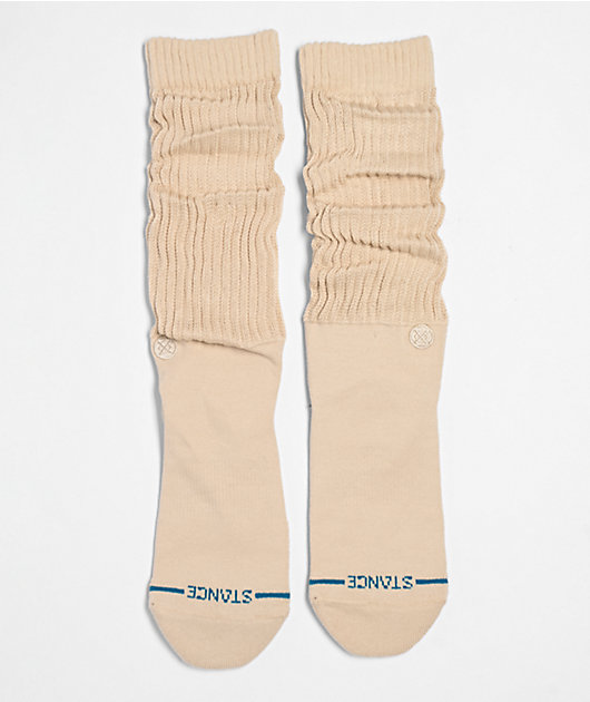 Stance Icon Natural Slouch Crew Socks | Zumiez