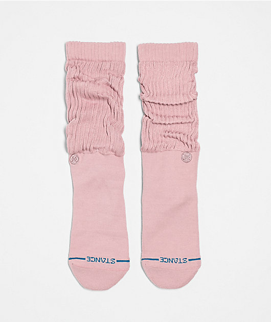 Stance Icon Pink Slouch Crew Socks | Zumiez