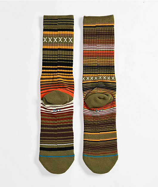 Stance Striped Curren Chive Crew Socks | Zumiez