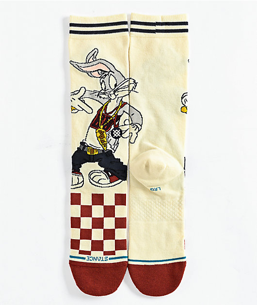 Stance x Looney Tunes Bugs Natural Crew Socks | Zumiez