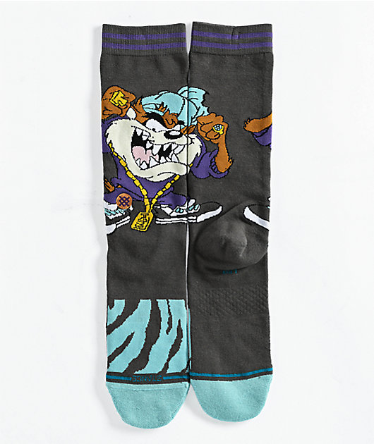 Stance x Looney Tunes Taz Brown Crew Socks | Zumiez