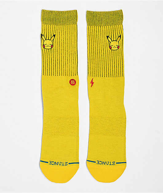Stance x Pokemon Pikachu Yellow Crew Socks | Zumiez