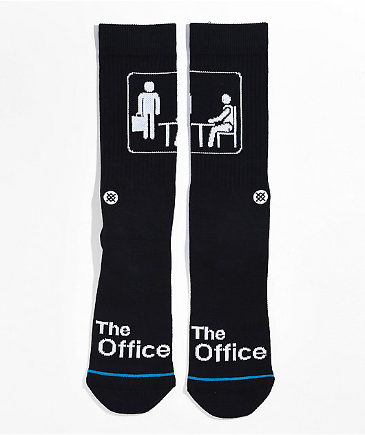 Stance x The Office Intro Black Crew Socks | Zumiez