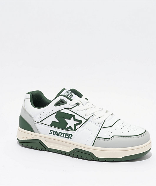 Starter Fast Break White & Green Shoes | Zumiez