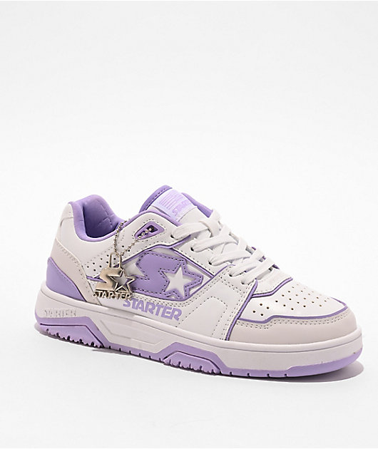 Starter Fast Break White & Lavender Shoes | Zumiez