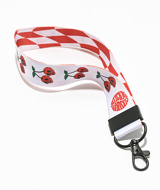 Stickie Bandits Cherry Skulls White Wrist Lanyard | Zumiez