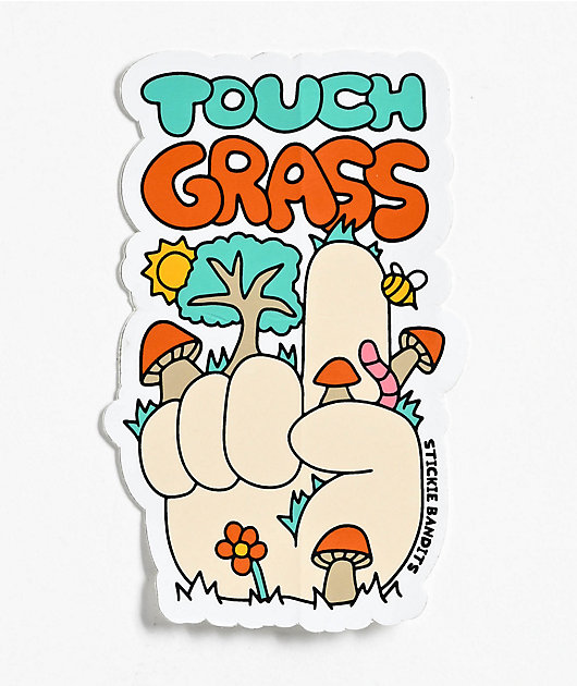 Stickie Bandits Touch Grass Sticker | Zumiez