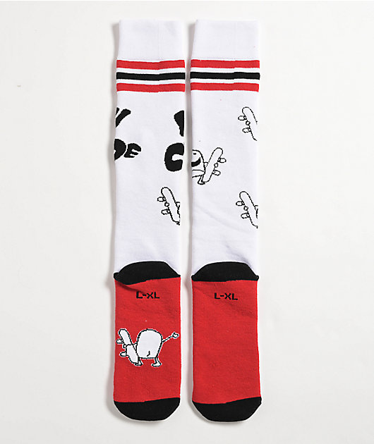 Stinky Socks x High Cascade White Snowboard Socks | Zumiez