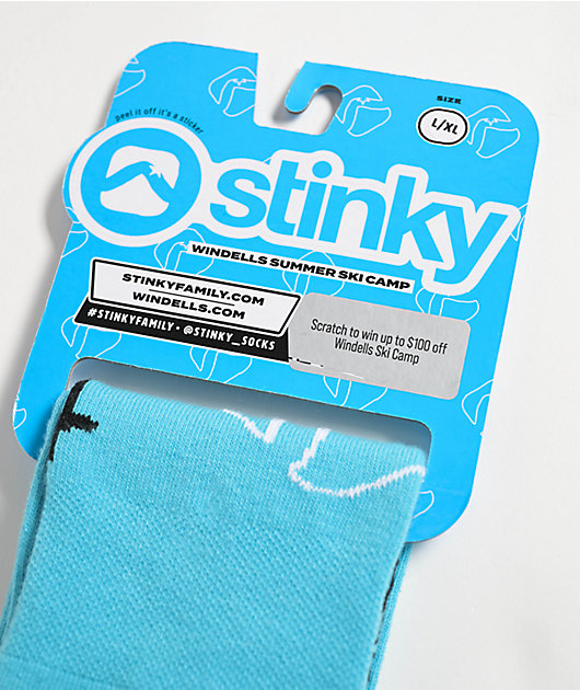 Stinky Socks x Windells Blue Snowboard Socks | Zumiez