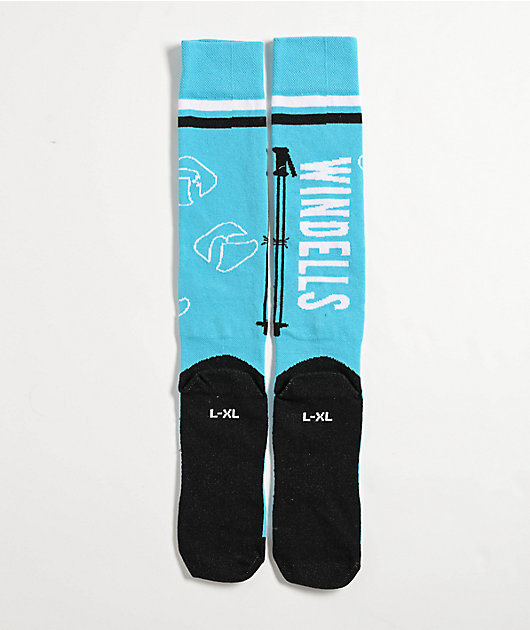 Stinky Socks x Windells Blue Snowboard Socks | Zumiez