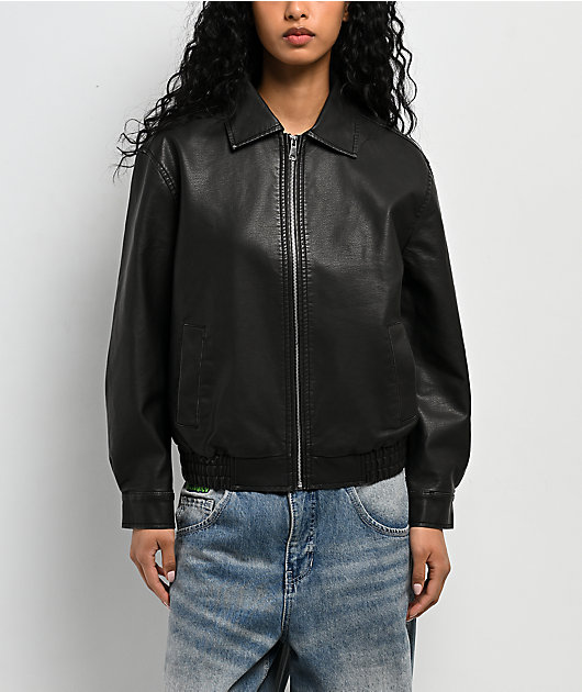 Stitch Fusion Black Bomber Jacket | Zumiez